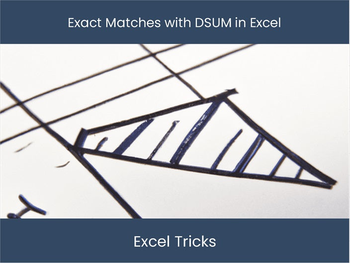 Excel DSUM Exact Matches! Efficient Data Calculations Nearby ...