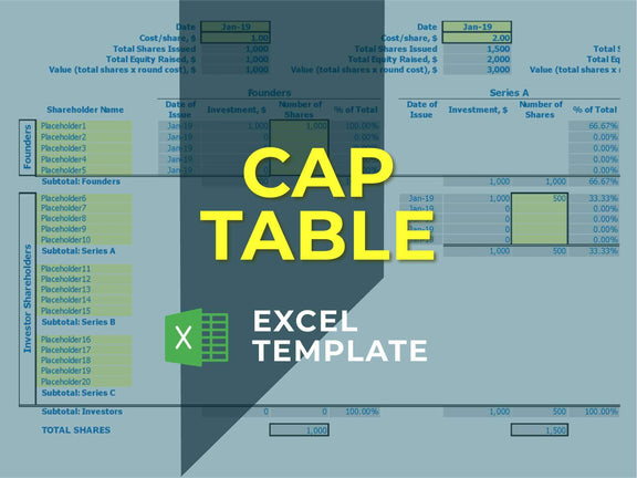 Free Excel Cap Table Template - Easily Download Now! – Excel Dashboards