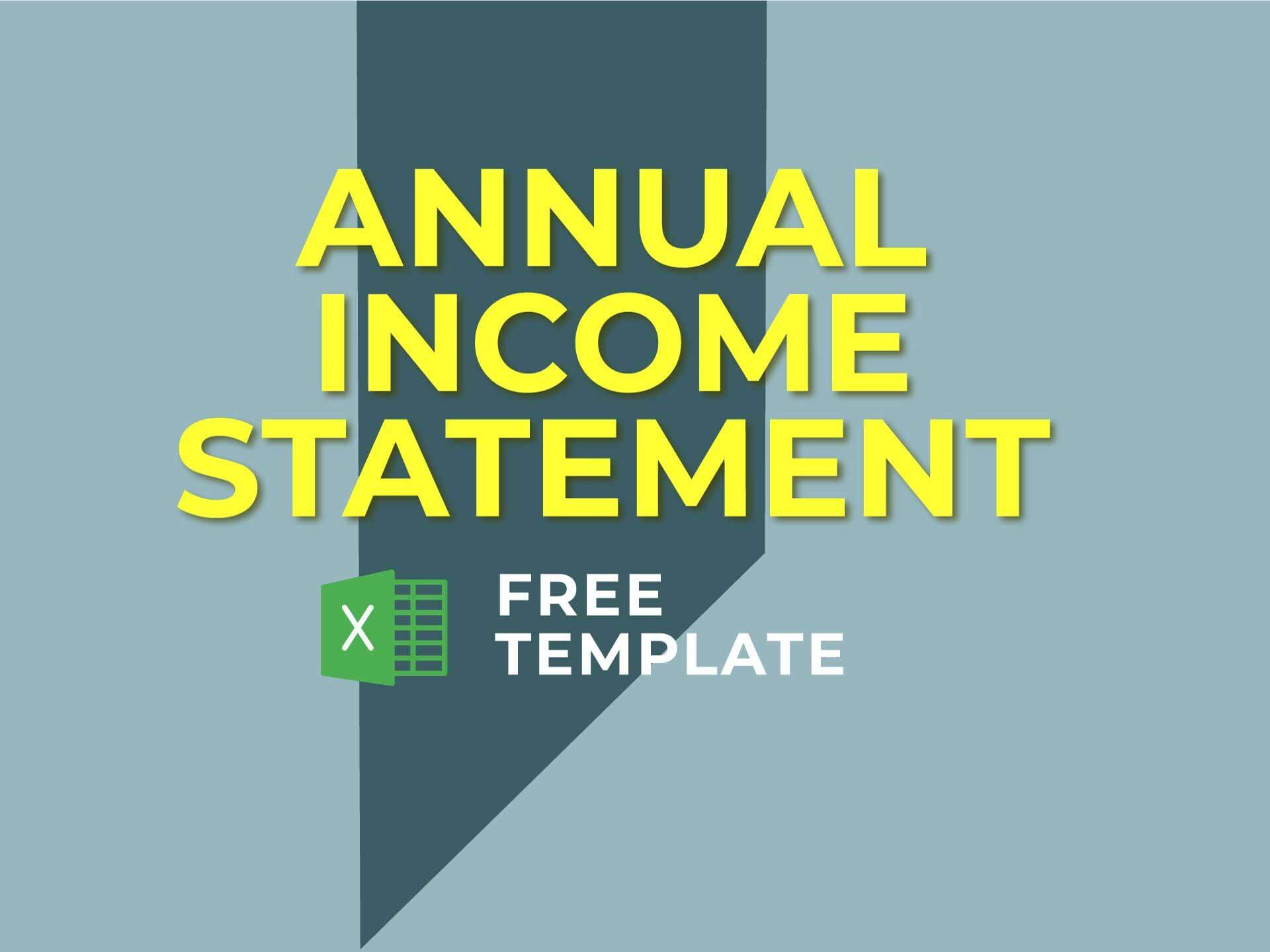 Annual Income Statement - Get Free Excel Template | ExcelDashboards ...